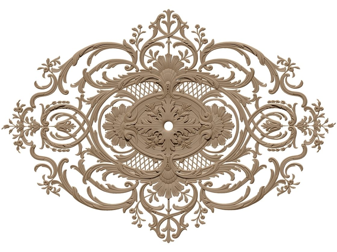 Ceiling rose 3D Design STL file free download – A000403