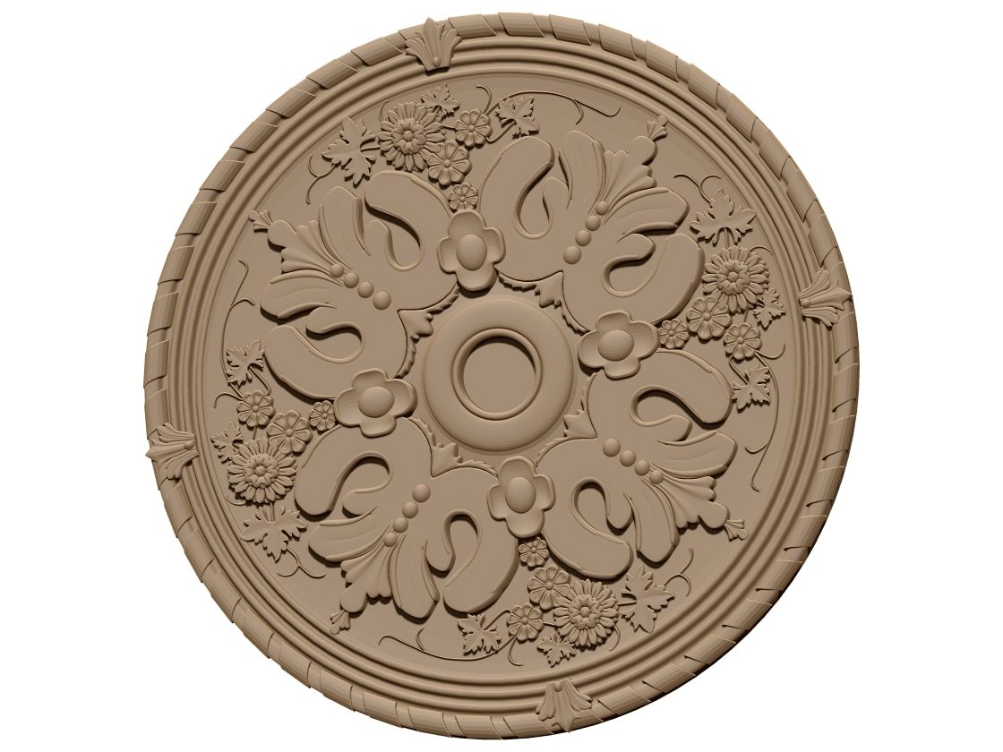 Ceiling rose Design 3D Model for CNC carving – A000408