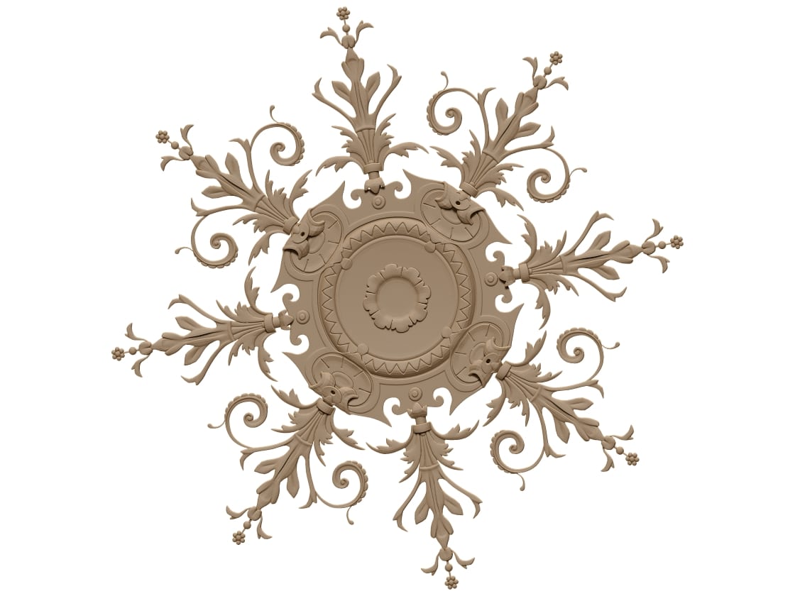 Ceiling rose Design for CNC carving 3D STL file – A000407