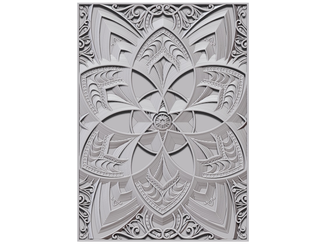 Royalty 3D Wall Panel Design for CNC Router Carving – STL File Download ...